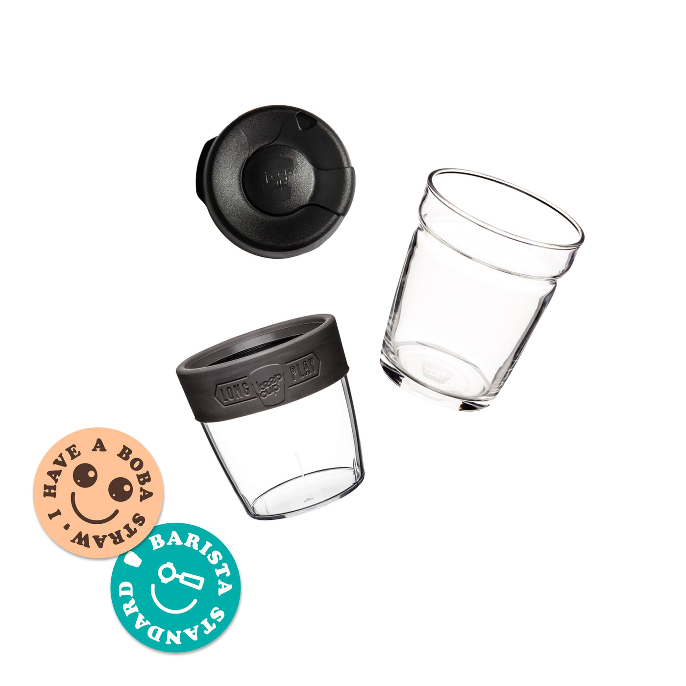 KeepCup Longplay 12oz Matcha Pine | Insulated Glass Cup